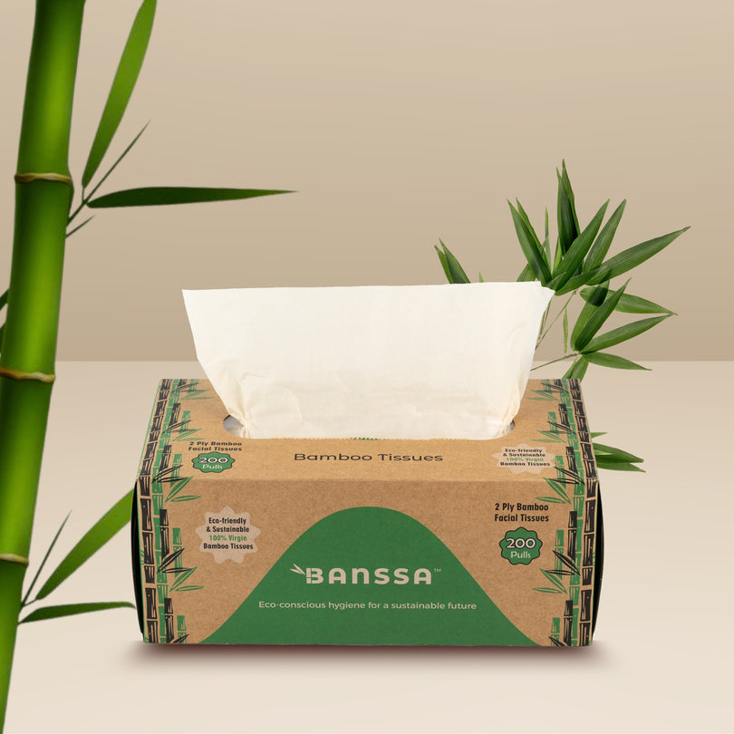Bamboo Facial Tissue Box - 200 Pulls – Banssa